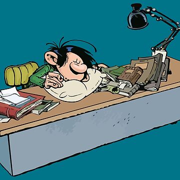 "Gaston Goof behind his Desk sleeping" Poster for Sale by RetroCentre ...