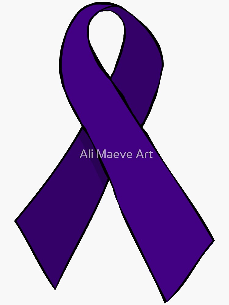 "Purple Awareness Ribbon" Sticker by alihilker | Redbubble