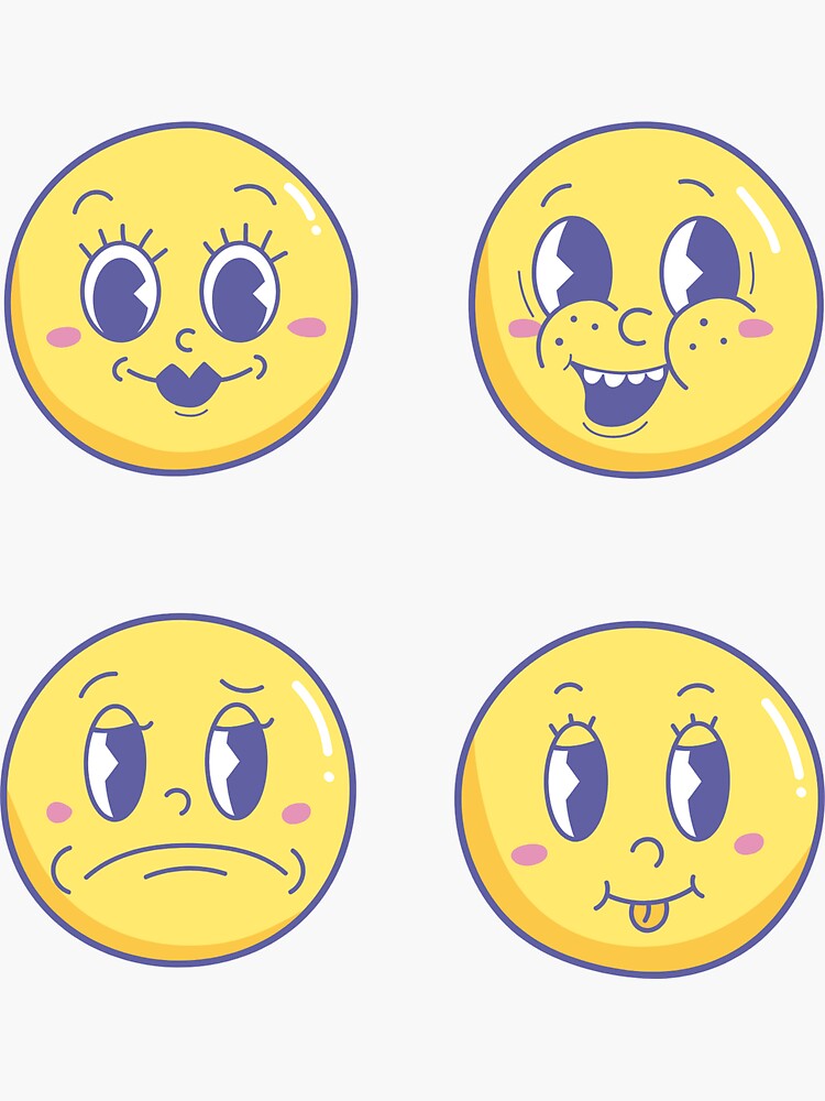 "Emoji Face Pack 1" Sticker for Sale by randmstickers | Redbubble