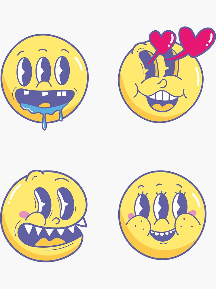"Emoji Face Pack 2" Sticker for Sale by randmstickers | Redbubble