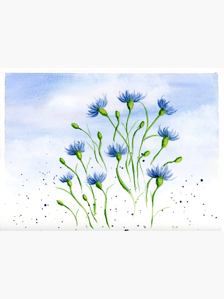 "Happy Bachelor Buttons" Poster for Sale by LegacyInArt | Redbubble