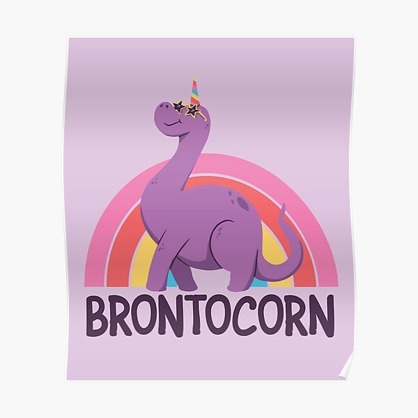 "Brontocorn Dino Unicorn" Poster for Sale by createevzone | Redbubble