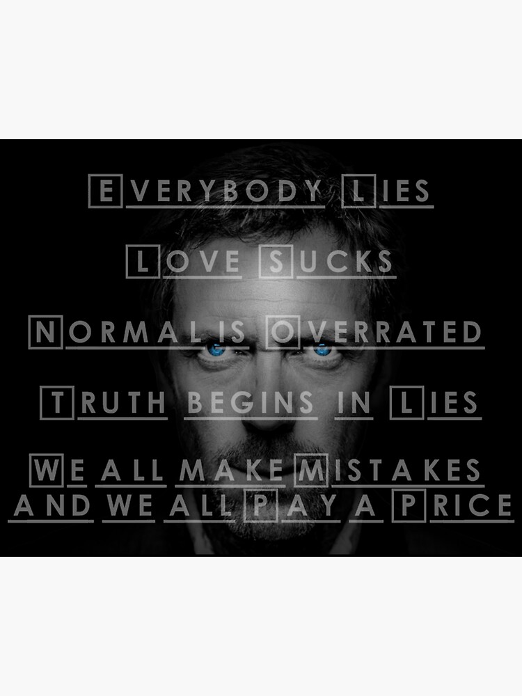 "House M.D quotes" Sticker for Sale by lmrose98 | Redbubble