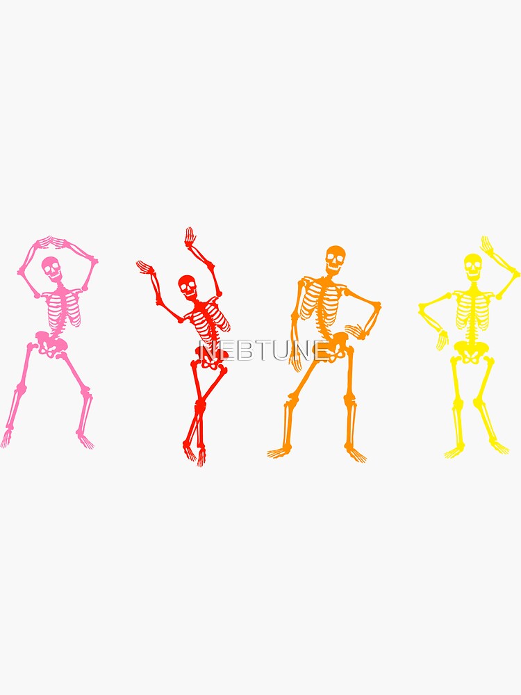 "rainbow skeleton dancing " Sticker for Sale by NEBTUNE | Redbubble