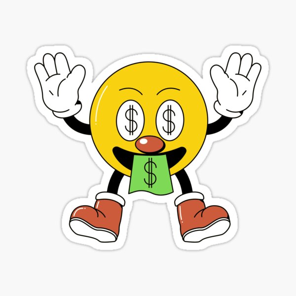 "Money Emoji" Sticker for Sale by randmstickers | Redbubble