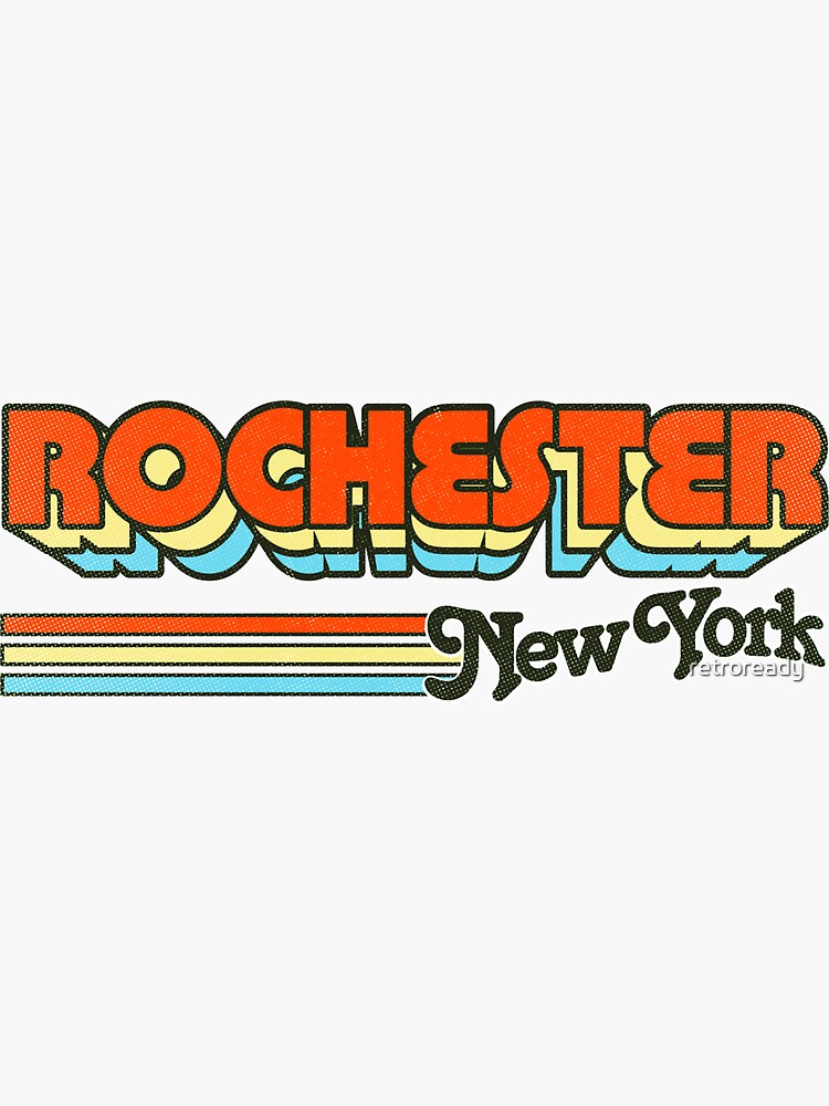 "Rochester, NY | City Stripes" Sticker for Sale by retroready | Redbubble