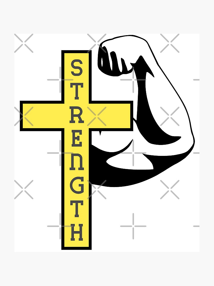 "Strength Cross (Yellow)" Sticker for Sale by lang13 | Redbubble
