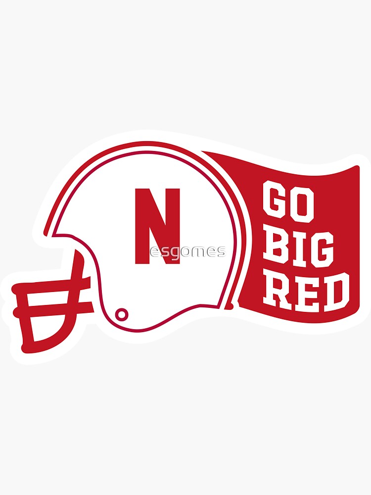 "Nebraska Football - Go Big Red" Sticker for Sale by esgomes | Redbubble
