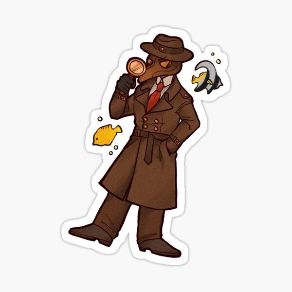 "Brown Detective Bird" Sticker for Sale by Bird-Goddess | Redbubble