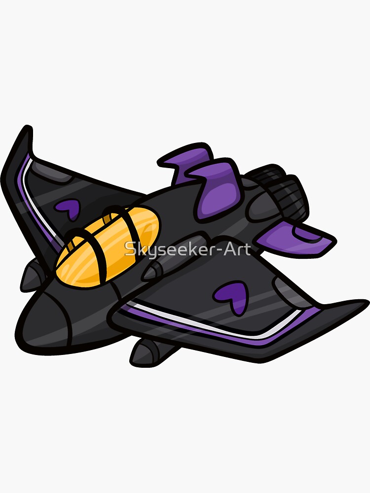 "Skywarp Jet Mini" Sticker for Sale by Skyseeker-Art | Redbubble