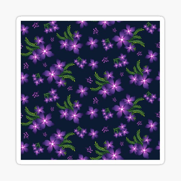"Glowy Petal Pattern - Purple" Sticker for Sale by JaselviiStudio ...