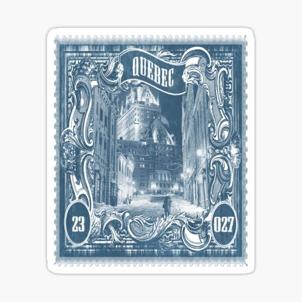 "Quebec Stamp Vintage Style" Sticker for Sale by CityStampsShop | Redbubble