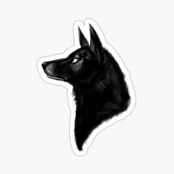 "Black Wolf" Sticker by silverman00 | Redbubble