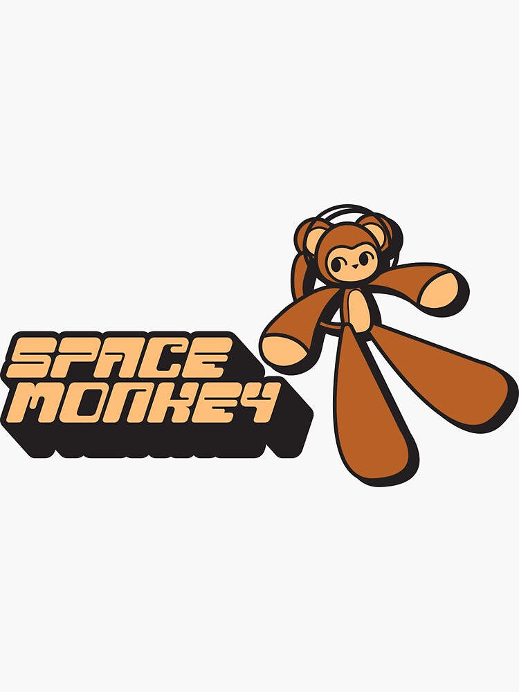"SPACE MONKEY Y2K AESTHETIC DESIGN" Sticker for Sale by ratboy001 ...
