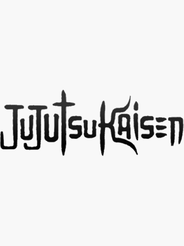 "Jujutsu Kaisen Logo Black and White" Sticker for Sale by ...