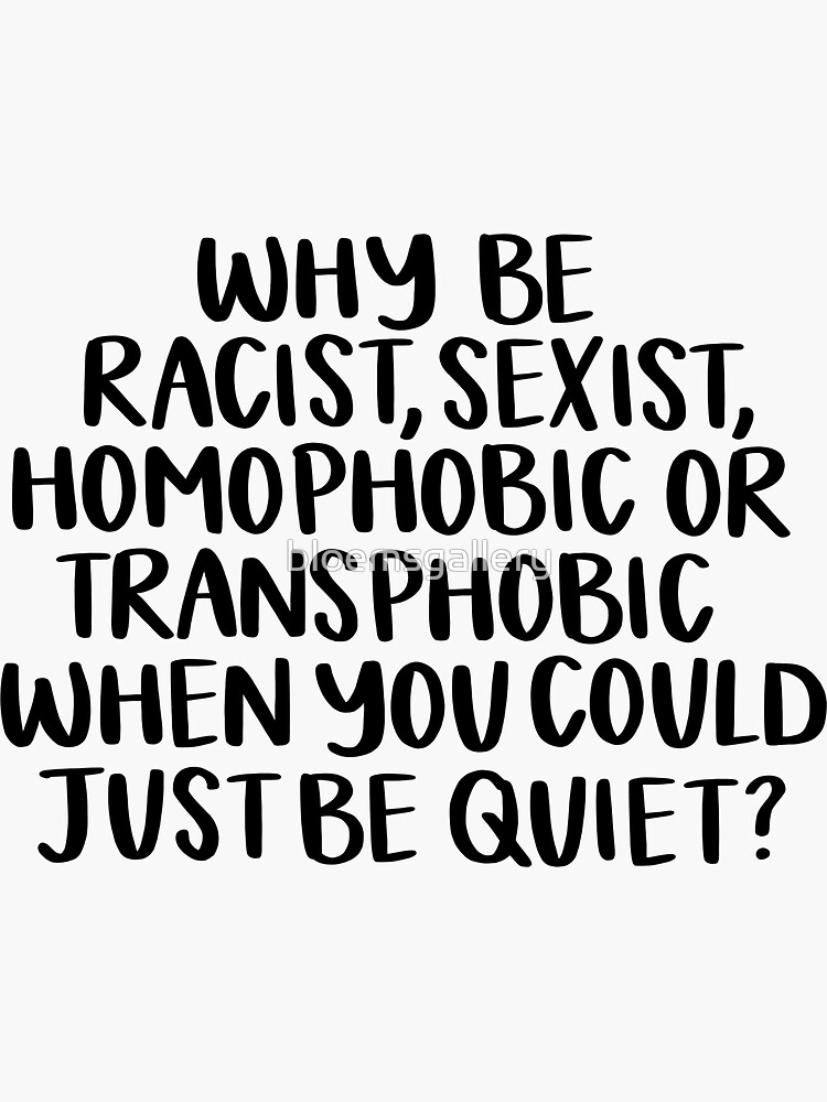 "'Be Quiet' Lettering" Sticker for Sale by bloemsgallery | Redbubble