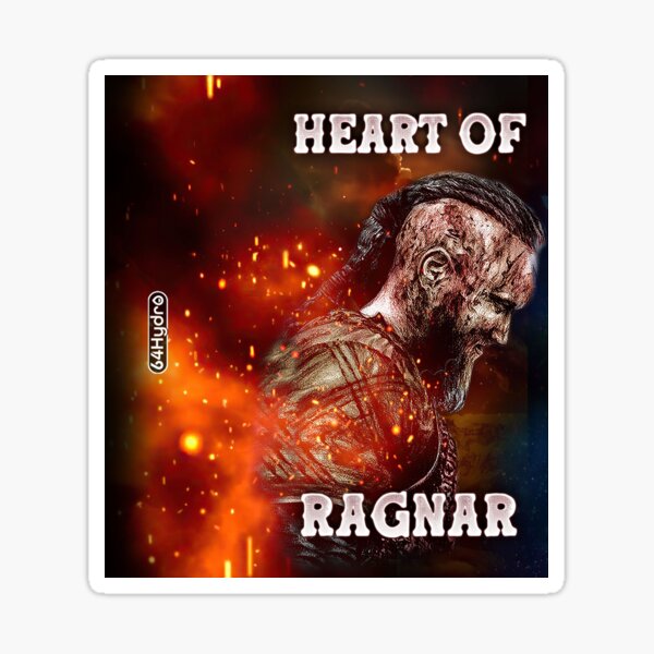 "Viking Heart Of Ragnar Spirit Of Wolf Red And Blue" Sticker for Sale ...