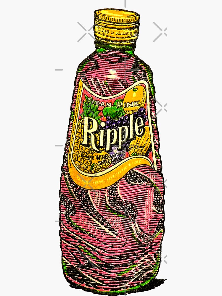 "Ripple Wine Bottle Illustration" Sticker for Sale by PixelBuilder ...
