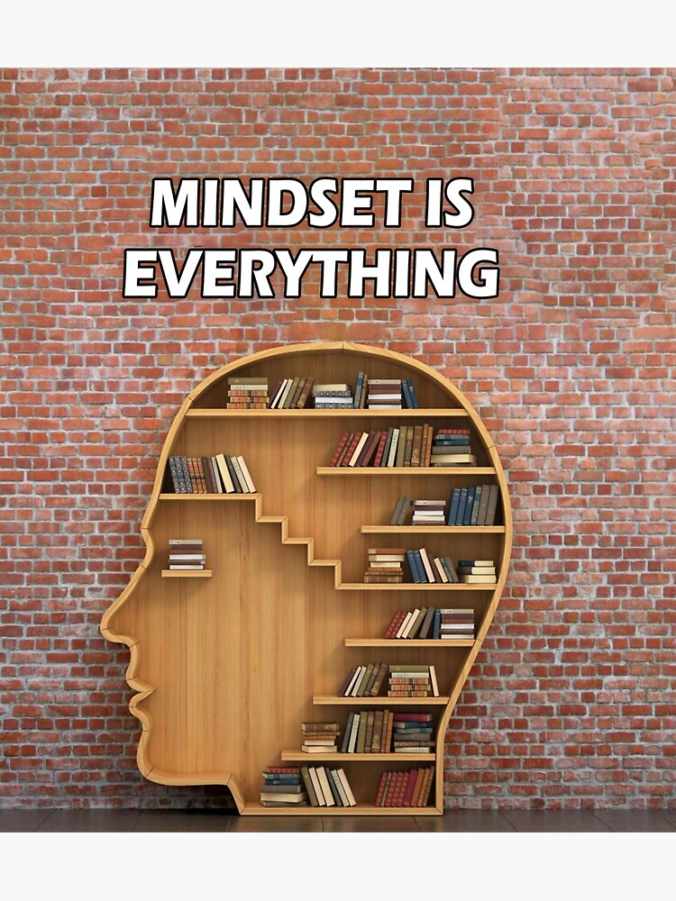 "Vintage Book Library Mindset Is Everything " Sticker for Sale by ...