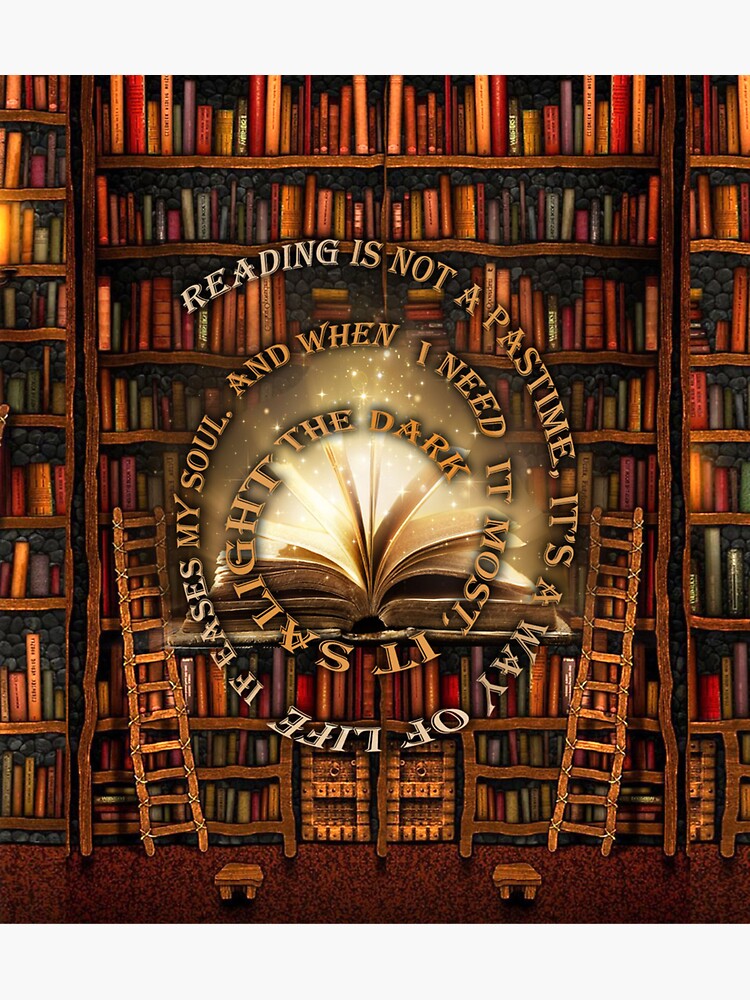 "Vintage Love Reading Library Reading Is Not A Pastime" Sticker for ...