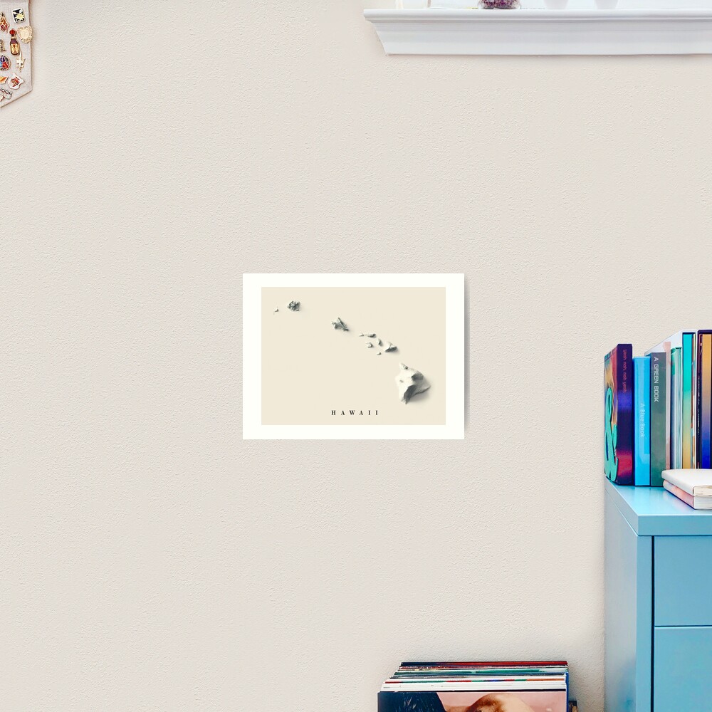 "Hawaii Shaded Relief Map 3D digitally-rendered" Art Print for Sale by ...