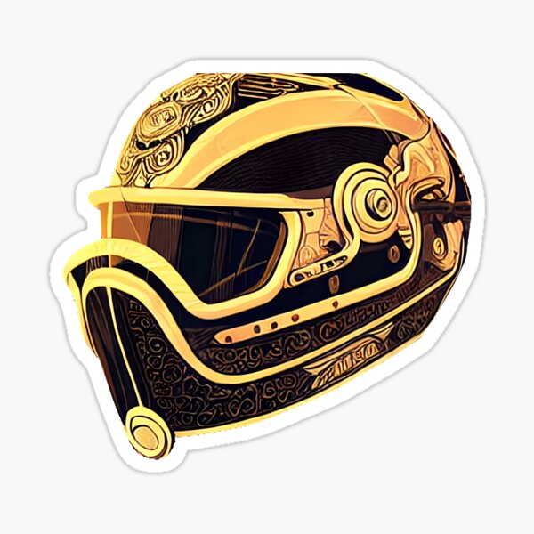 "Royal gold helmet" Sticker for Sale by de2m | Redbubble