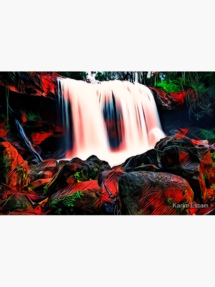 "Waterfall Graphic Sticker " Sticker for Sale by KarimEssam | Redbubble
