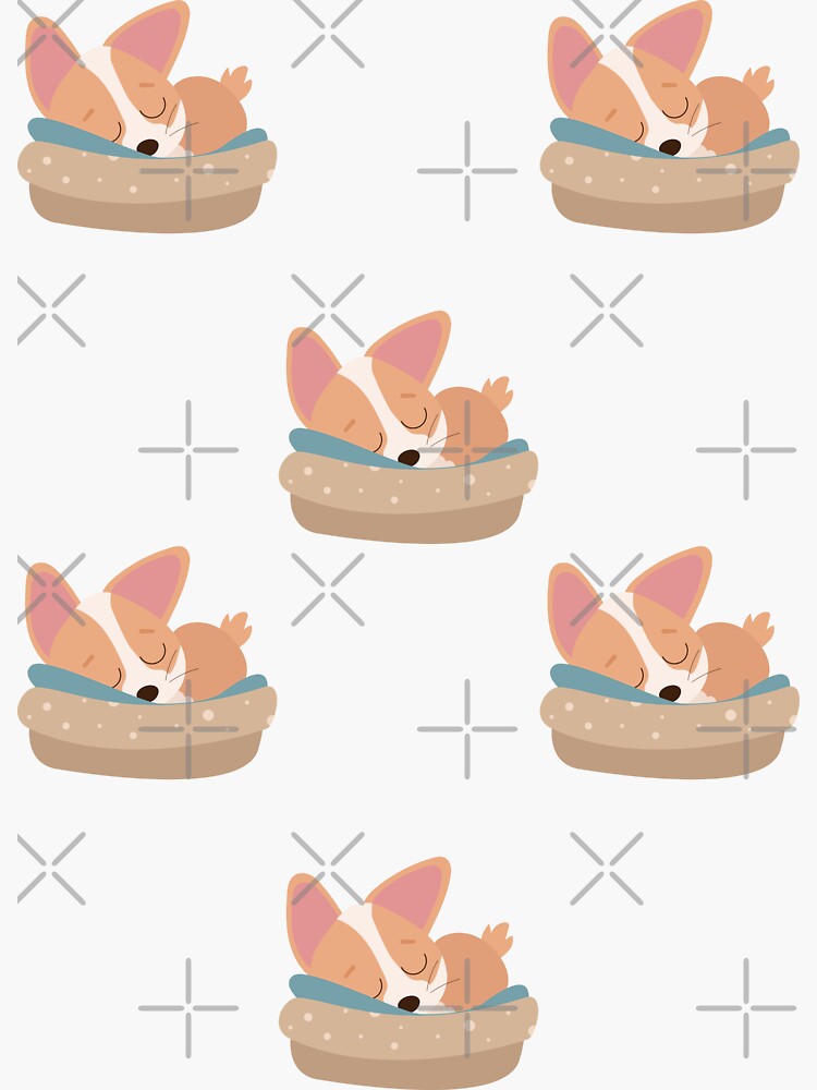 "Corgi Stickers" Sticker for Sale by KawaiiDreamland | Redbubble