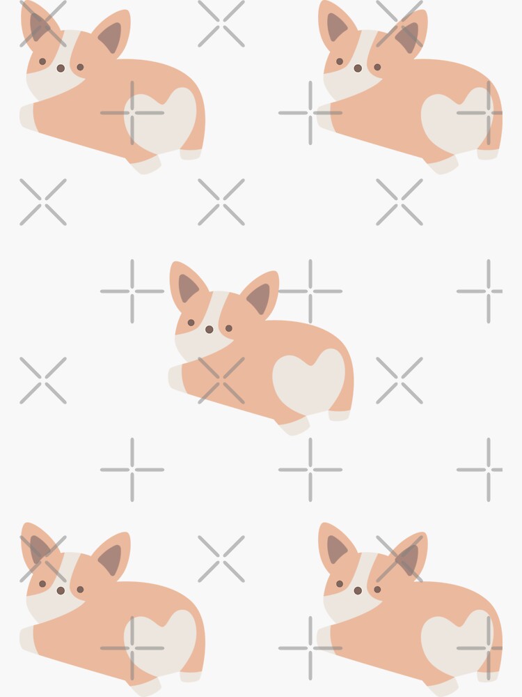 "Corgi Stickers" Sticker for Sale by KawaiiDreamland | Redbubble