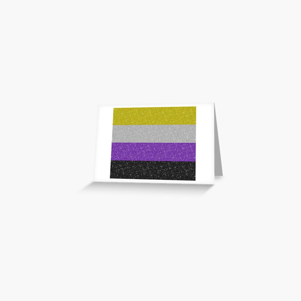 "Faux Glitter Non-Binary Pride Flag" Greeting Card for Sale by ...