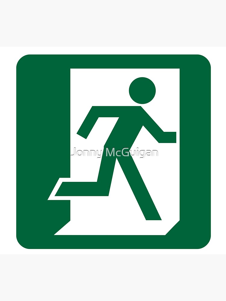 "The Green Running Man..." Sticker for Sale by Jonnymcguigan | Redbubble