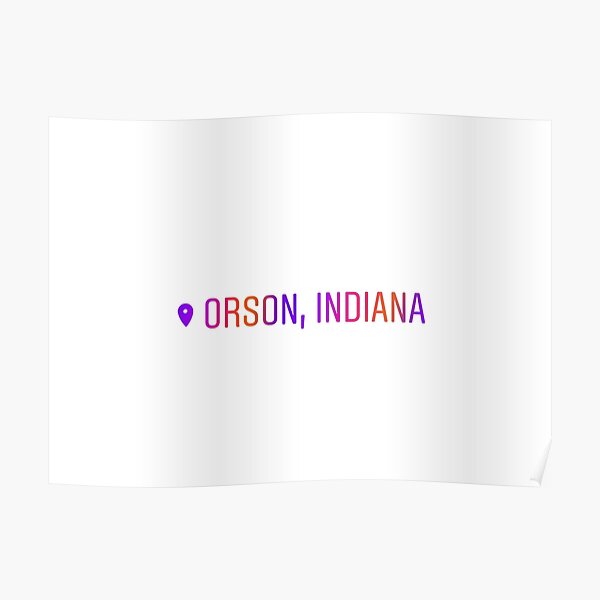 Póster «Ubicación de la historia de Insta en Orson, Indiana» de ...