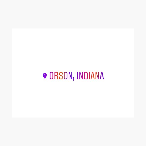 Lámina fotográfica «Ubicación de la historia de Insta en Orson, Indiana ...