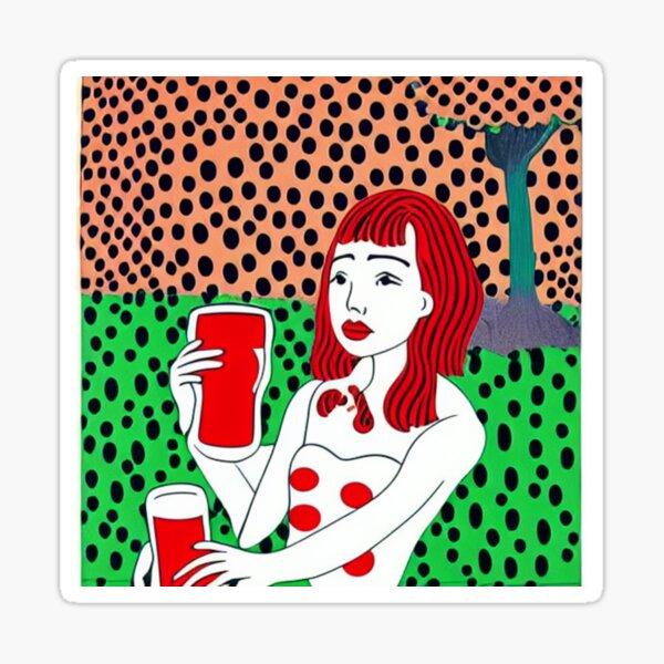 "A Tribute to Craft Beer and Yayoi Kusama" Sticker for Sale by ...