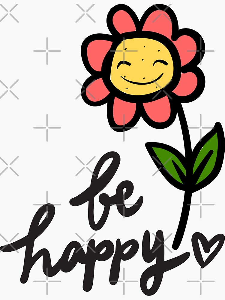 "Kawali Cute animals Be Happy Cartoon" Sticker for Sale by PerfectBlend ...