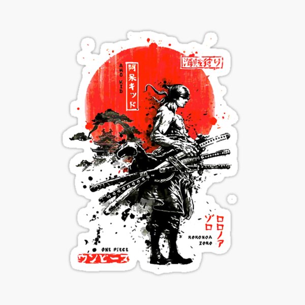 "Roronoa Zoro " Sticker for Sale by AmyFishera | Redbubble