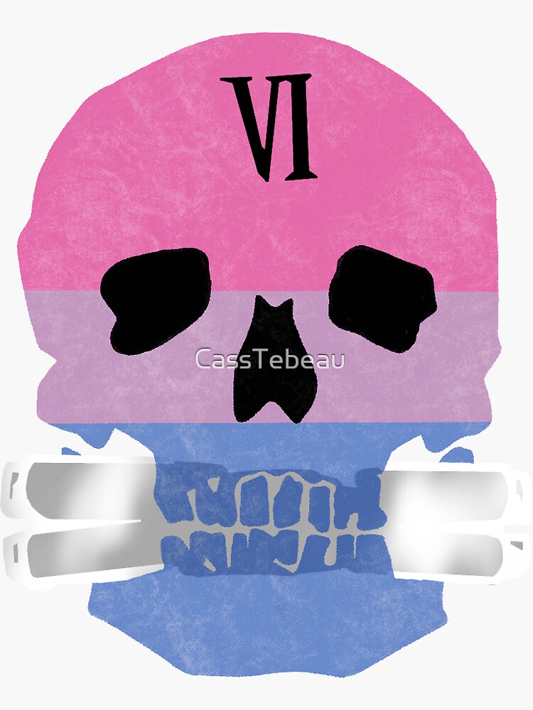 "Sixth House (Bi Flag)" Sticker for Sale by CassTebeau | Redbubble