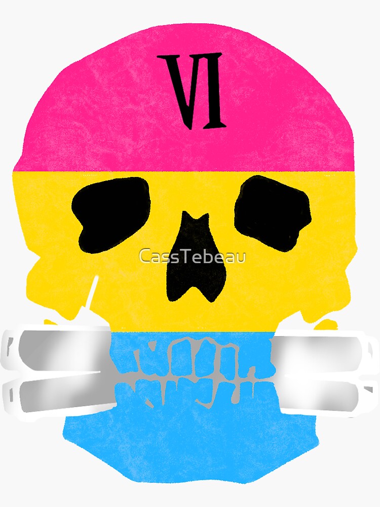 "Sixth House (Pan Flag)" Sticker for Sale by CassTebeau | Redbubble