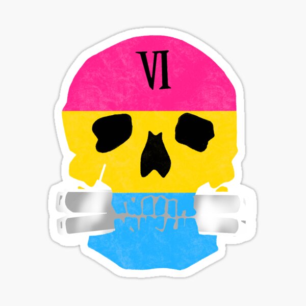 "Sixth House (Pan Flag)" Sticker for Sale by CassTebeau | Redbubble