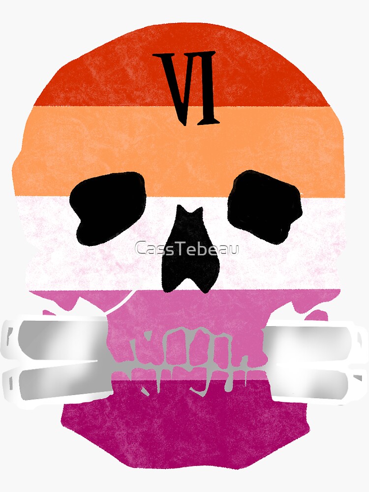 "Sixth House (Lesbian Flag)" Sticker for Sale by CassTebeau | Redbubble