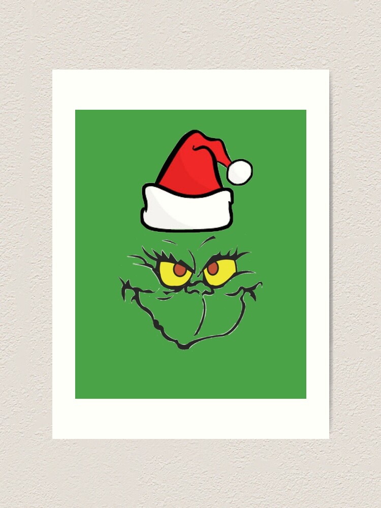 "Grinch Face" Art Print for Sale by sallyartstore | Redbubble