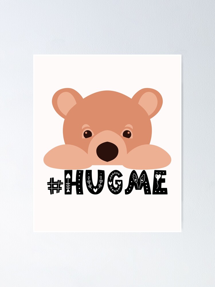 "Kawali Cute animals Hug Me Cartoon" Poster for Sale by PerfectBlend ...