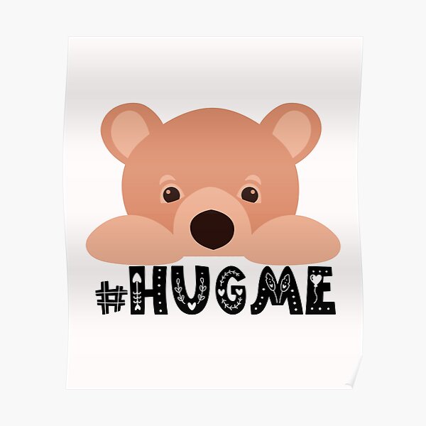 "Kawali Cute animals Hug Me Cartoon" Poster for Sale by PerfectBlend ...