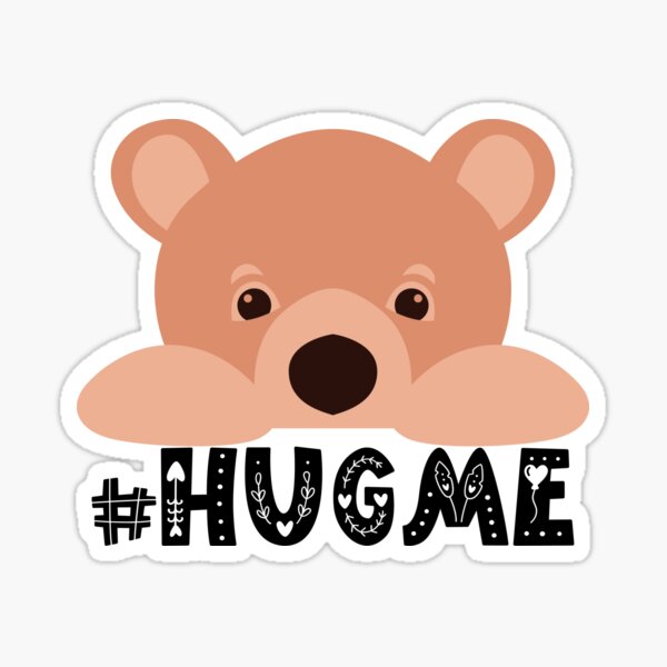 "Kawali Cute animals Hug Me Cartoon" Sticker for Sale by PerfectBlend ...