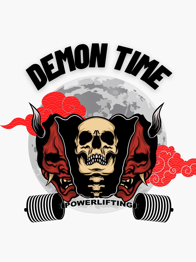 "Demon Time lifting " Sticker for Sale by CaffeineDemons | Redbubble