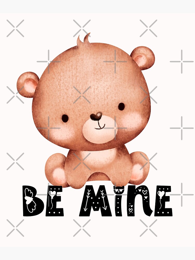 "Kawali Cute animals Be Mine Cartoon" Poster for Sale by PerfectBlend ...