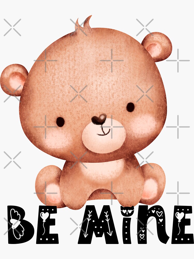 "Kawali Cute animals Be Mine Cartoon" Sticker for Sale by PerfectBlend ...