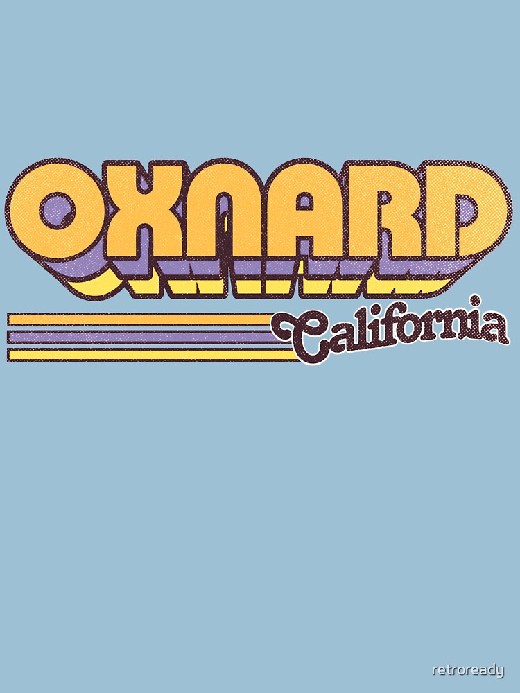 "Oxnard, CA | City Stripes" T-shirt by retroready | Redbubble