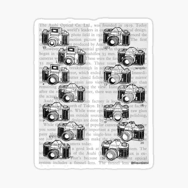 "Pentax SLRs of the 50s and 60s" Sticker for Sale by filmamental ...