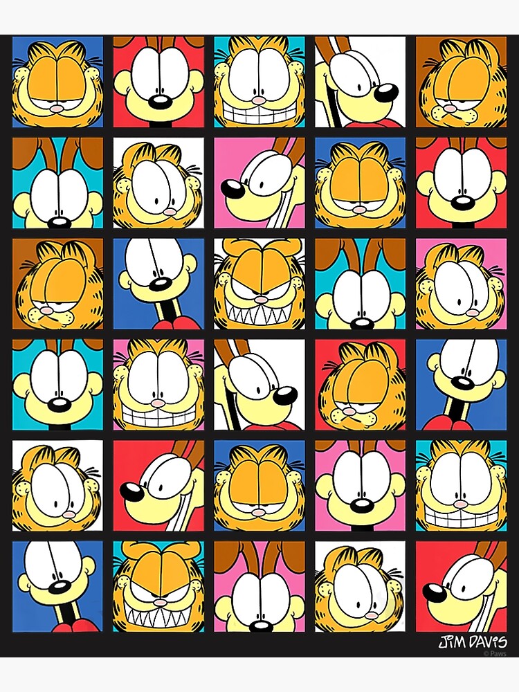 "Garfield Expressions Collage " Poster for Sale by hurnetollb | Redbubble